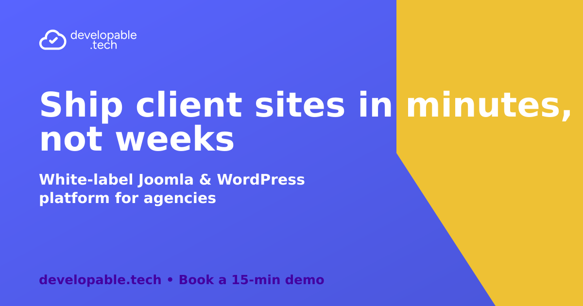 Developable — Turn Your Custom Software Into a SaaS Business